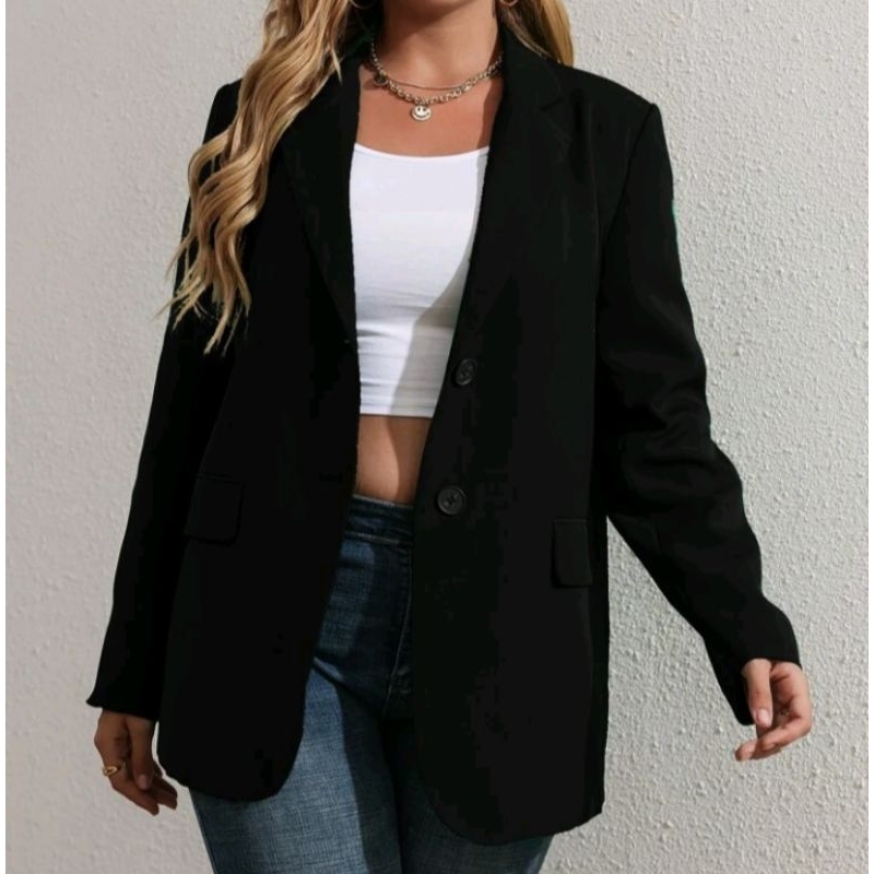 BLAZER PRETO ALONGADO FORRADO PLUS SIZE G4/ 4XL | Shopee Brasil