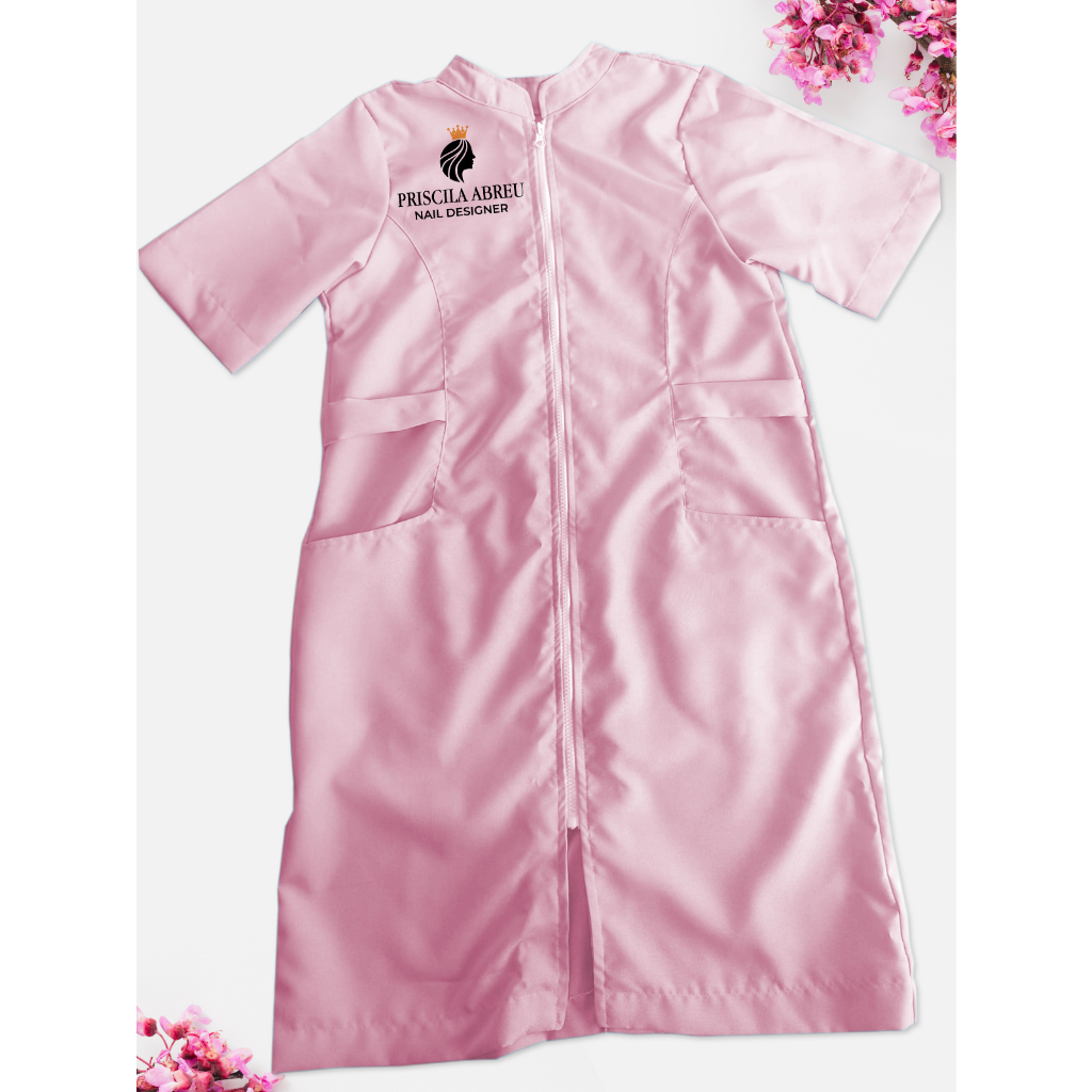 Jaleco Feminino personalizada com logo - Nail Designer - Designer de ...