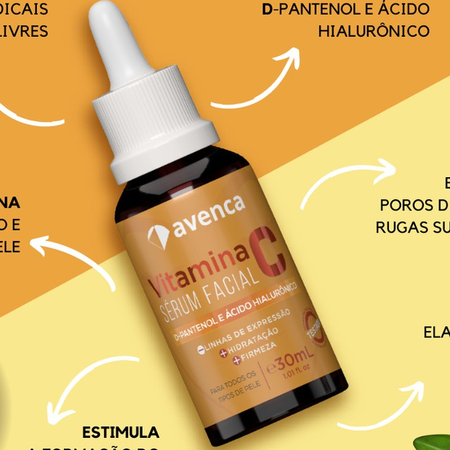 AVENCA Vitamina C - Serum Facial d-pantenol acido hialuronico 30ml ...
