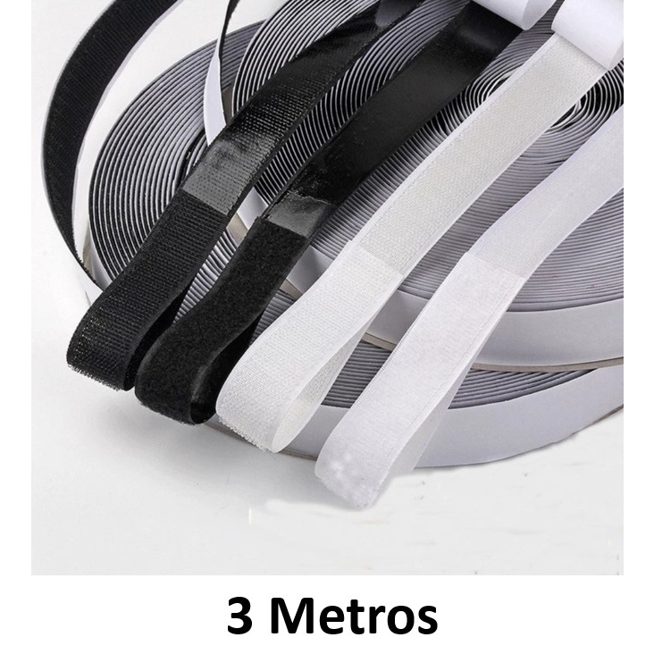 Velcro Adesivo com 25mm de largura e 3, 6 ou 10 Metros Dupla Face em ...