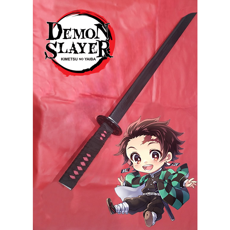 Katana - espada do Tanjiro Demon Slayer - em Madeira | Shopee Brasil