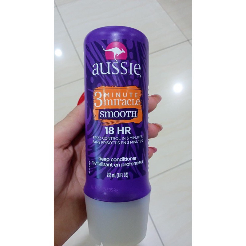 Máscara Tratamento Aussie Smooth 3 Minute Miracle 236ml | Shopee Brasil