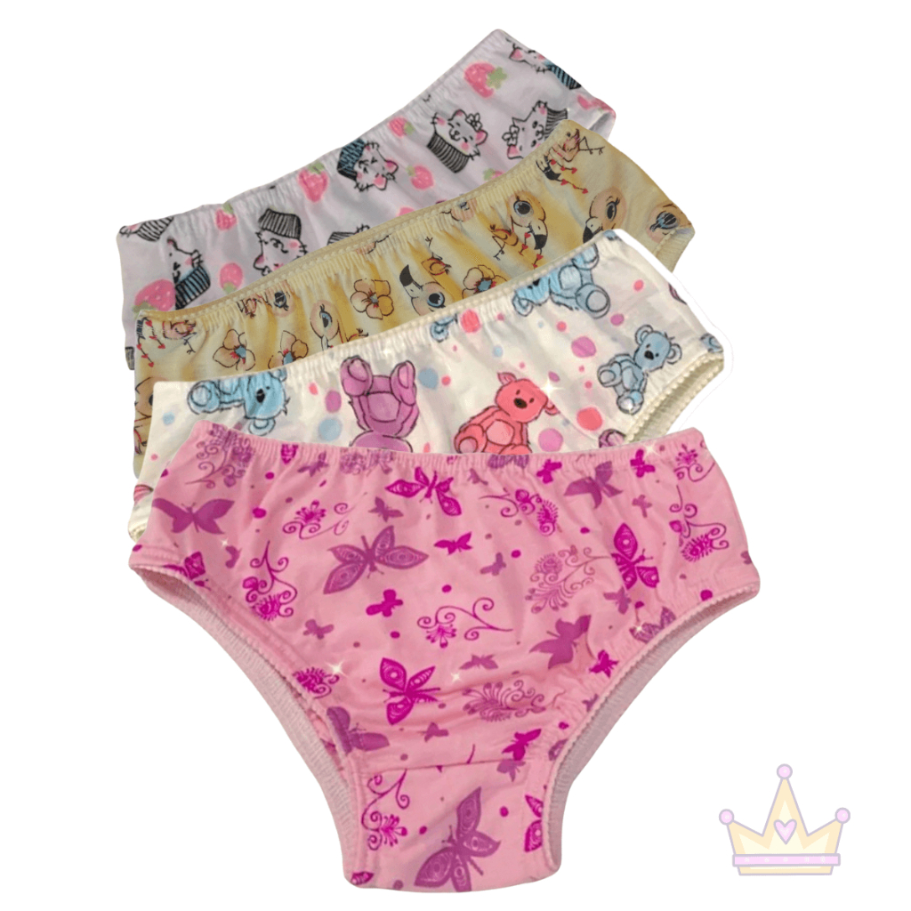 Kit Calcinhas Infantil kit calcinha feminina infantil menina kit com 8 ...
