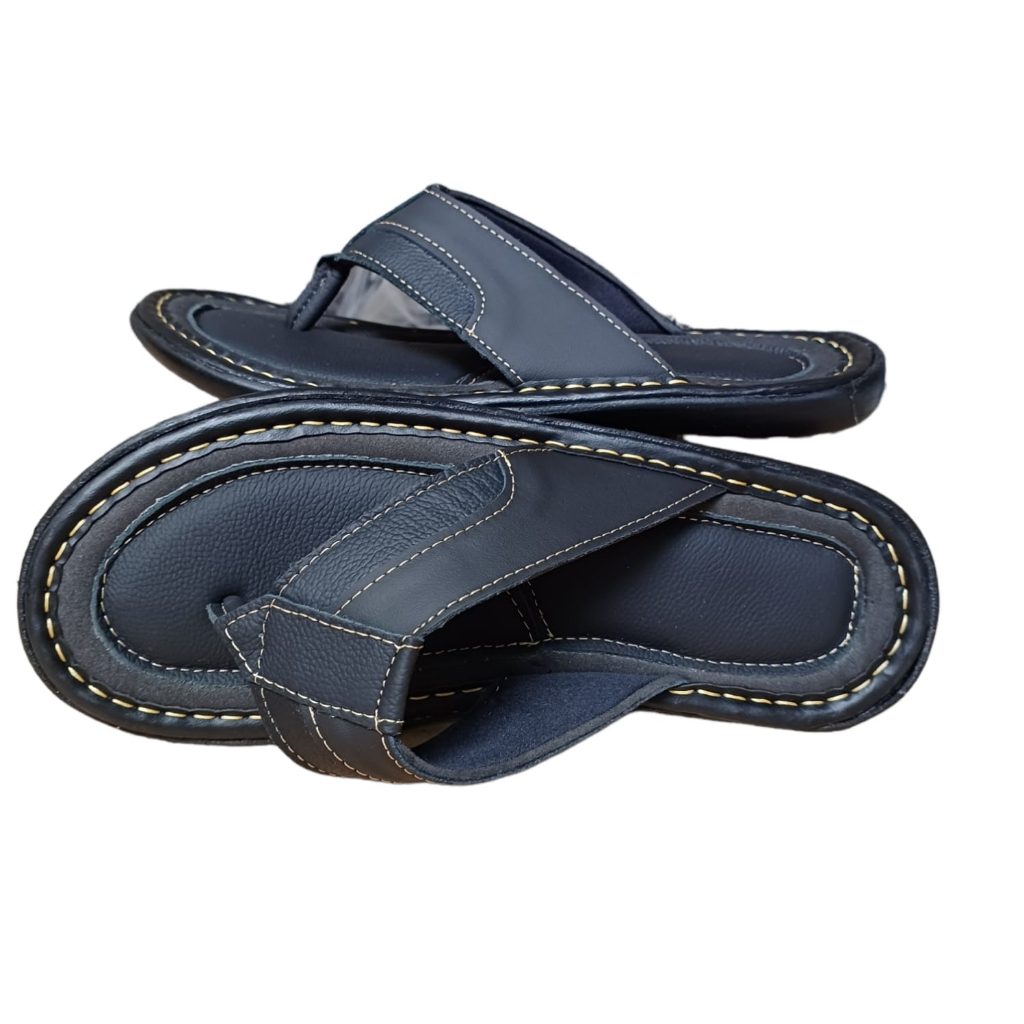 chinelo masculino em couro para homens preto | Shopee Brasil