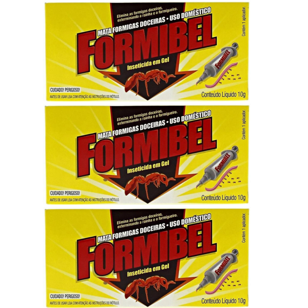 KIT C/3 REPELENTE GEL PARA FORMIGAS FORMIBEL COM APLICADOR 10G | Shopee ...
