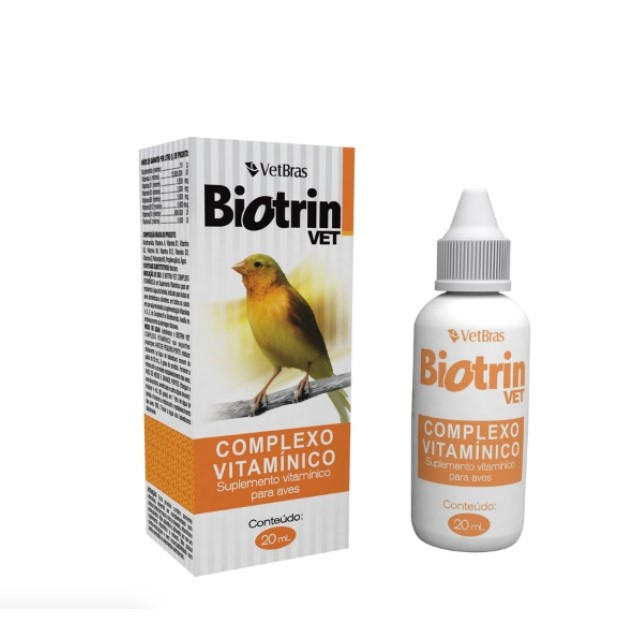 Biotrin Vet complexo vitaminico 20ml vetbras para Pássaros | Shopee Brasil