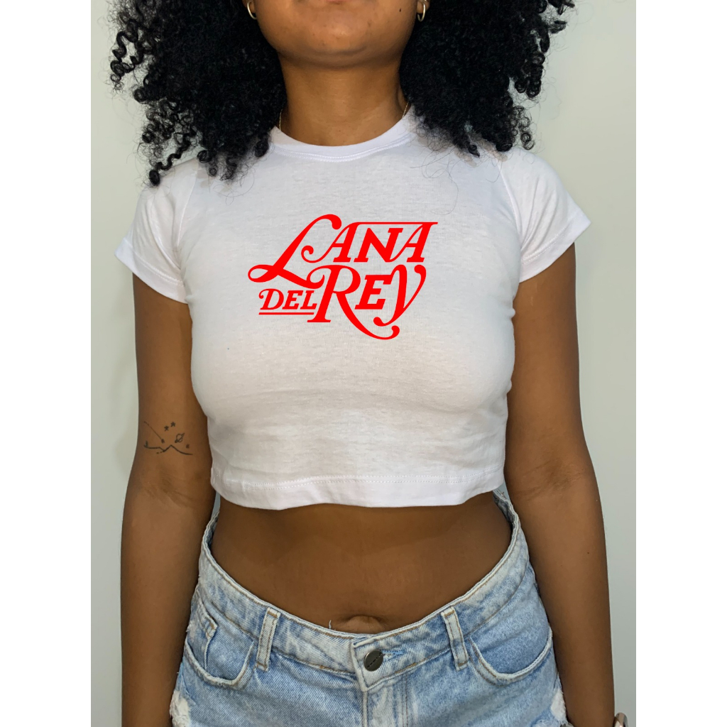 Cropped Lana Del Rey Logo Cantora Indie Rock | Shopee Brasil