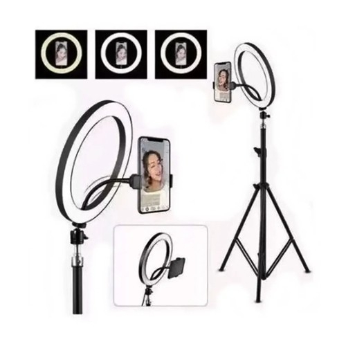 Ring Light 12 Polegadas com tripé 2.1m suporte para celular | Shopee Brasil