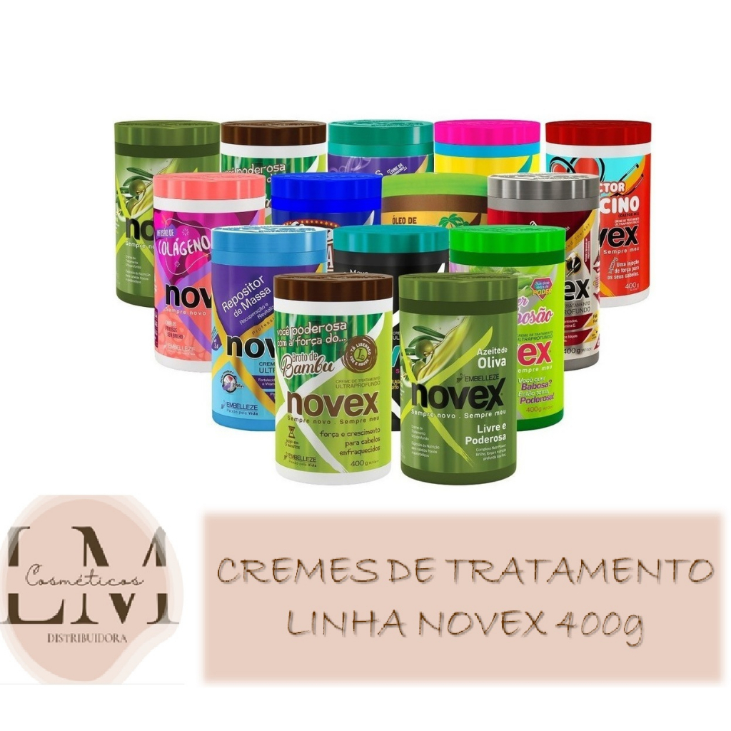 Cremes De Tratamento Novex 400g (Escolha o tipo) | Shopee Brasil