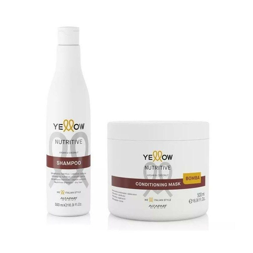 Kit Shampoo E Mascara Yellow Nutritive 500ml | Shopee Brasil
