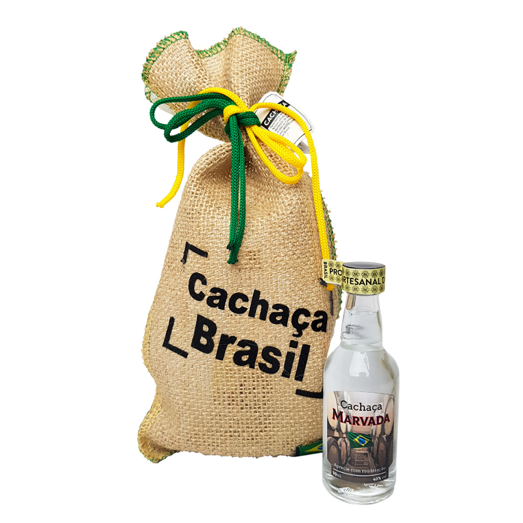 Cachaça Mini Saco De Juta - 51 Cataia Terra Brazilis Marvada Velho ...