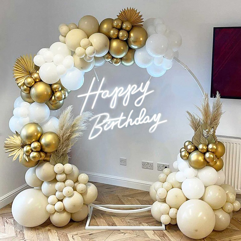 Kit 150 Balões Bege + Branco + Dourado N°5 e 9 Metalizado - Balão ...