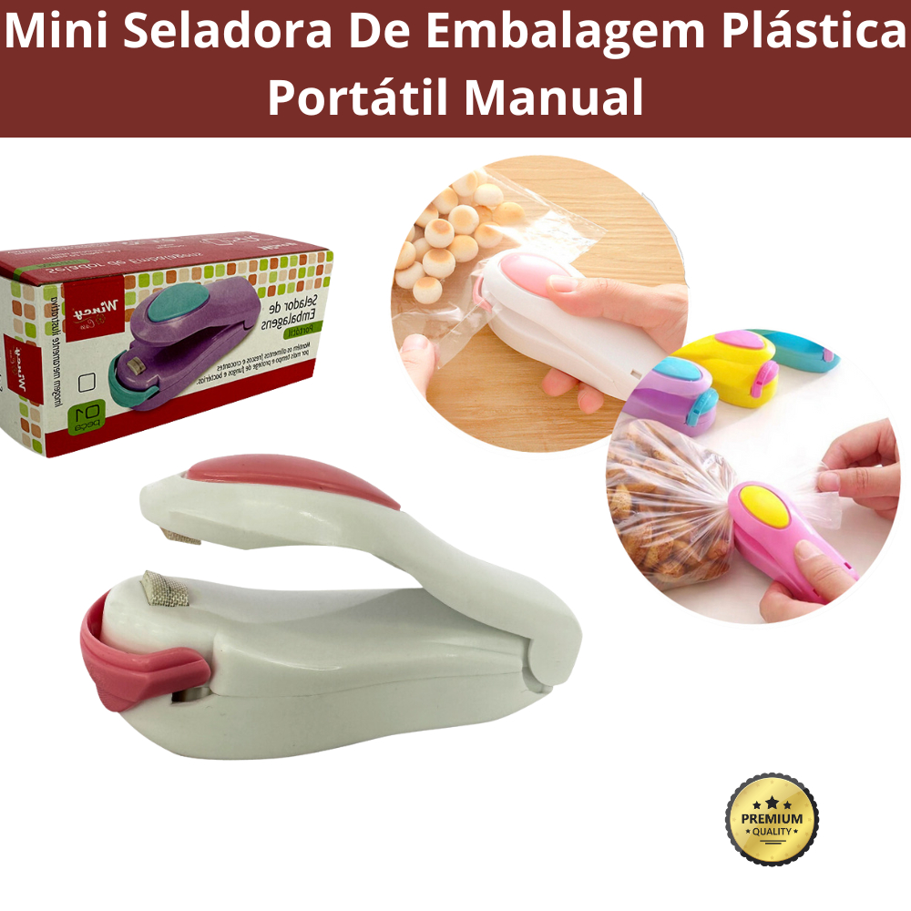 Mini Seladora De Embalagem Plástica Portátil Manual | Shopee Brasil