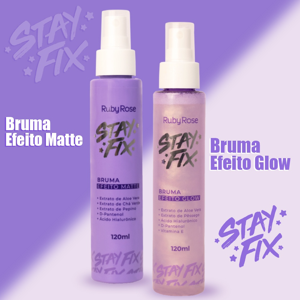 Bruma Fixadora Efeito Glow e Matte - Stay Fix Ruby Rose | Shopee Brasil