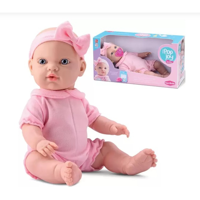 Boneca Baby Recem Nascida Com Certidao Pop Joy 34cm | Shopee Brasil