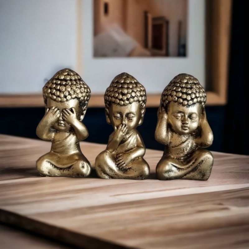 trio de budas da sabedoria | Shopee Brasil