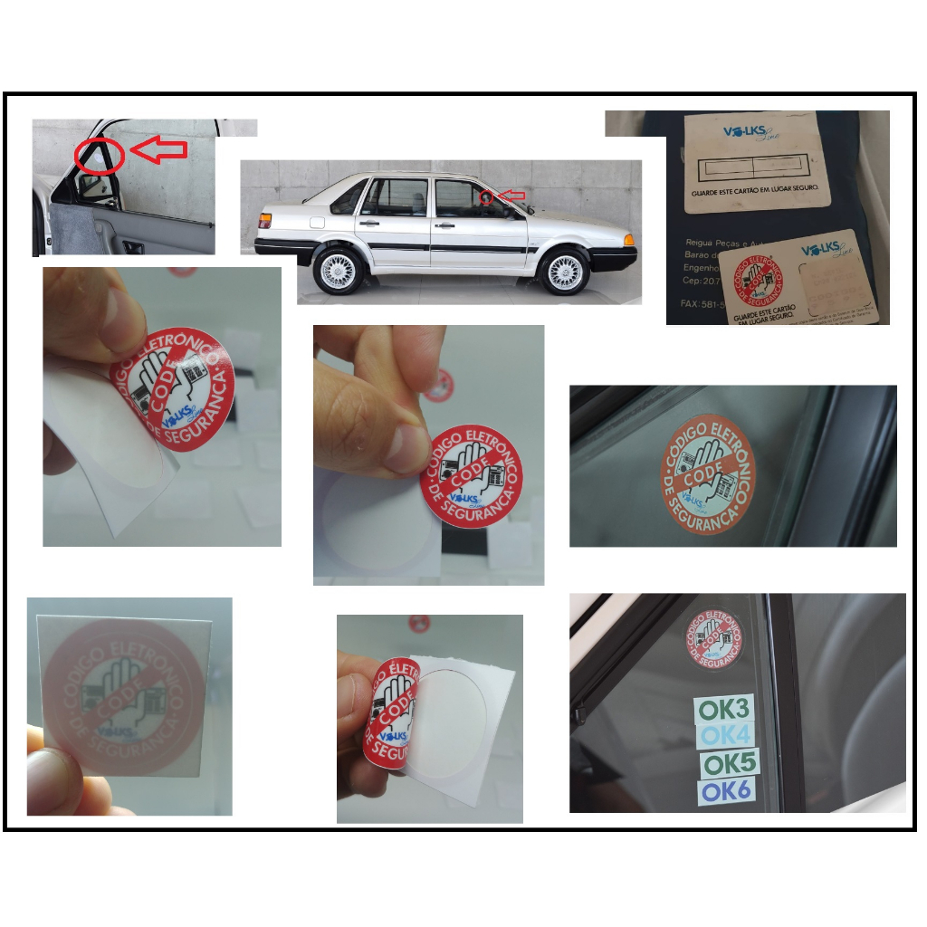 SELOS CÓDIGO ELETRÔNICA DE SEGURANÇA CODE - VOLKS LINE (PAR) | Shopee ...