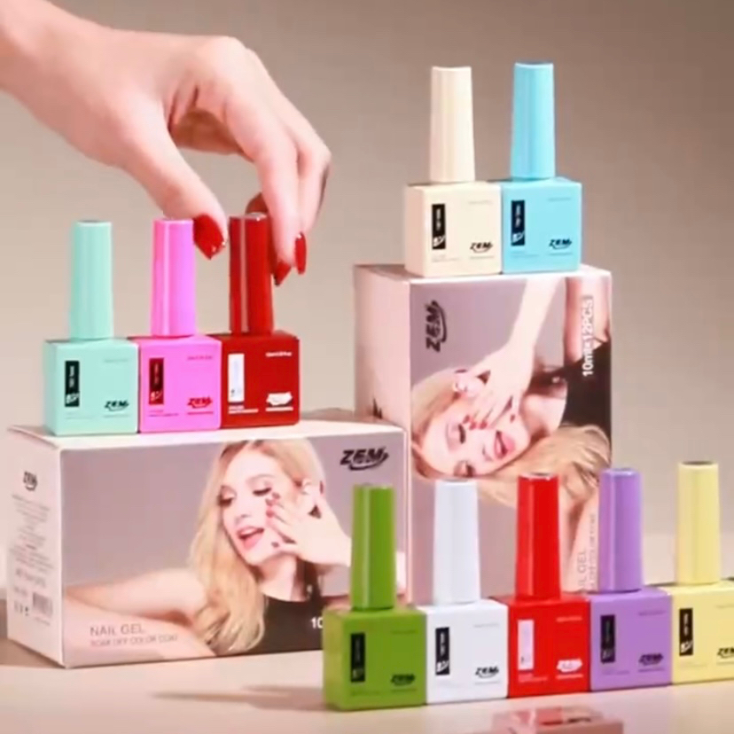 Esmalte Zem QUADRADA Nail Gel Soak Off Color Coat 10ml Uv/Led Novas Cores Embalagem QUADRADA ...