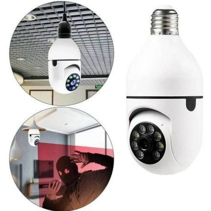 Câmera Wi-Fi 360° Inteligente Com Microfone | Shopee Brasil