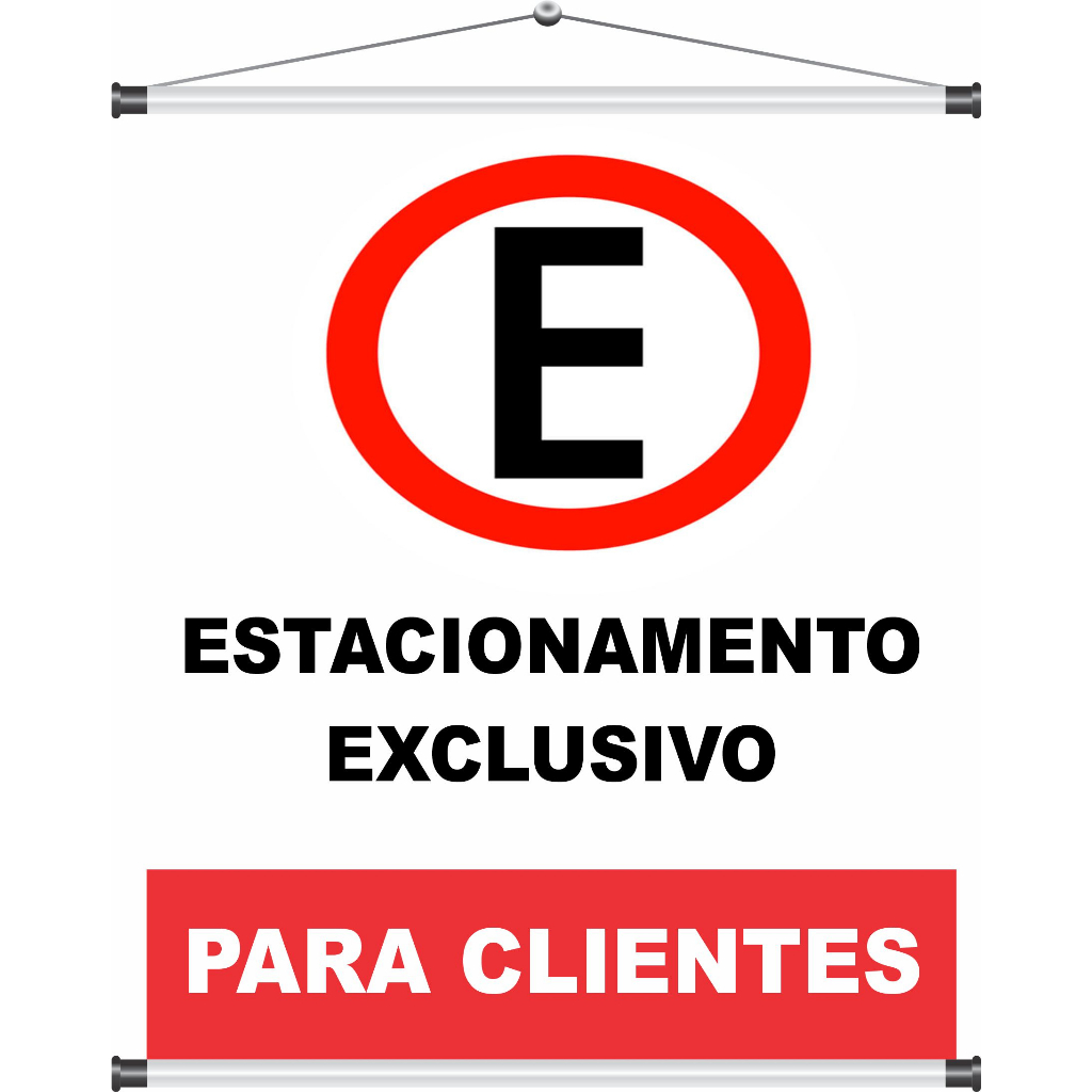 banner estacionamento exclusivo para cliente 60x50cm mod309 | Shopee Brasil