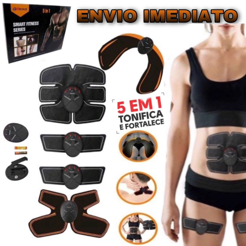 Tonificador Muscular 5 Em 1 Abdominal Estimulo Eletrico Abdomen Pernas ...