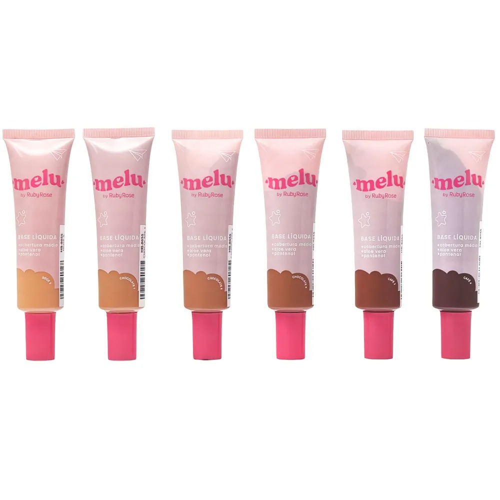 Base líquida Melu Cobertura Média - Melu By Ruby Rose HB-8055 | Shopee ...