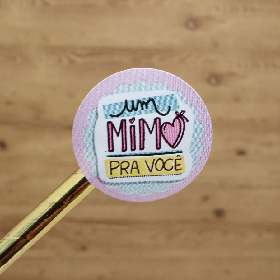 1000 Etiquetas Adesivas um mimo pra você Redondo 3 cm Adesivo ...