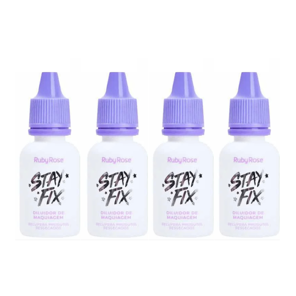 4 Uni Diluidor Maquiagem Ruby Rose Stayfix Textura Leve 15ml | Shopee ...