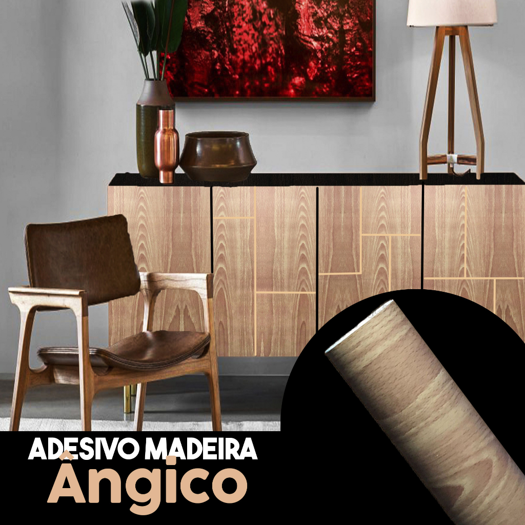 Papel Adesivo Contact Madeira Angico com 10 Metros | Shopee Brasil