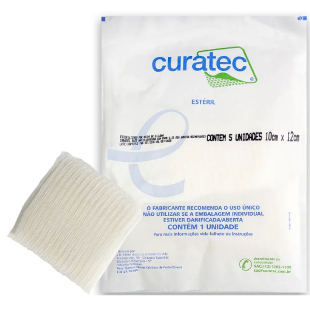 Gaze Antimicrobiana Com PHMB Proteção Feridas Tratamento Lesões Médico ...