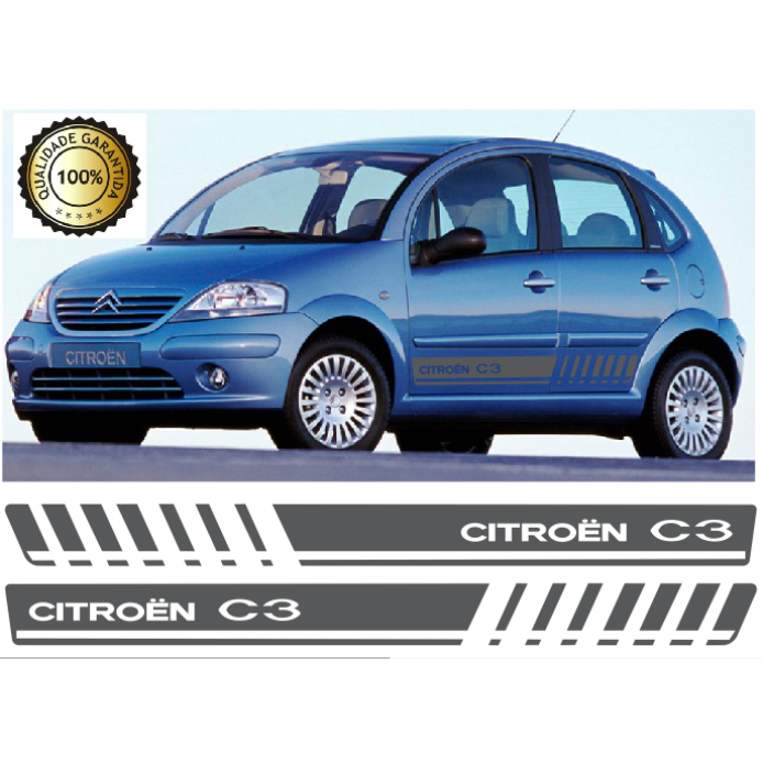 Kit Faixa Citroen C3 Adesivo Lateral Portas Tuning | Shopee Brasil