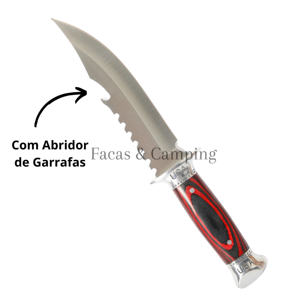 Faca para Churrasco de Luxo Full Tang Afiada | Shopee Brasil