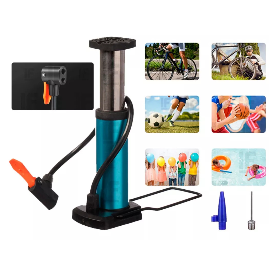 Mini de Bomba Ar Tipo Pedal Multiuso Para Pneu de Moto Carro Bike Bola ...