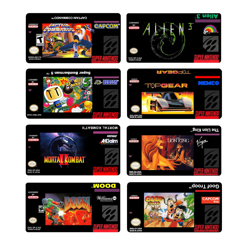 Label Adesivas Para Snes Super Nintendo 08 unidades | Shopee Brasil