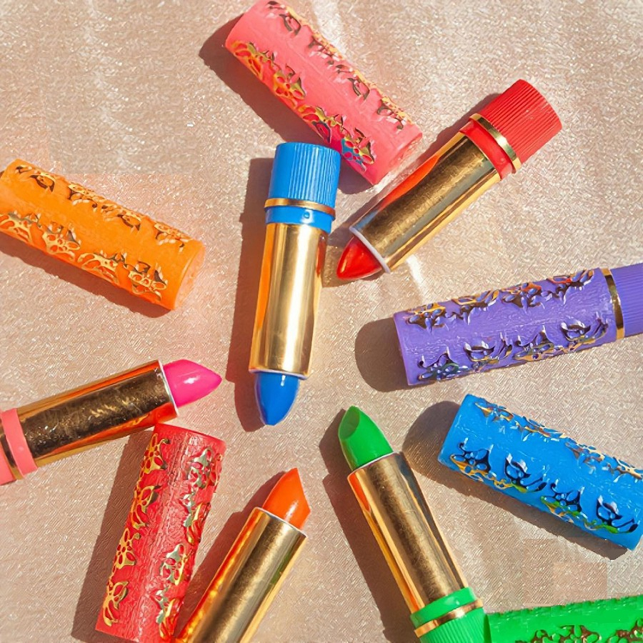 KIT C/6 Batom mágico 24 horas Longa Duração - Colorido e Verde | Shopee ...