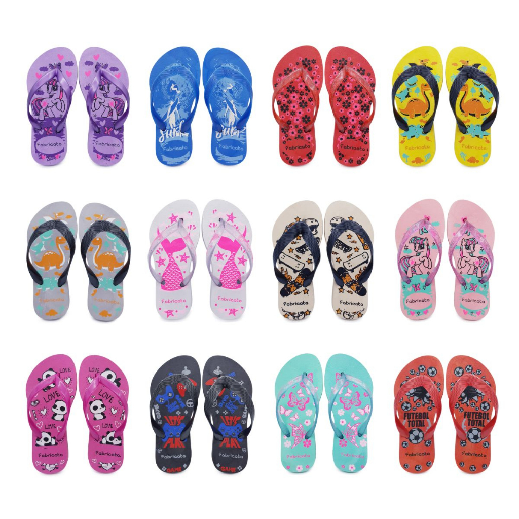 Kit 20 Pares Chinelo Infantil MARCA FABRICATA Criança Menina Menino ...