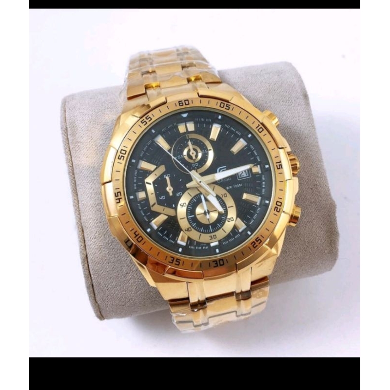 Relógio Edifice Gold Black | Shopee Brasil