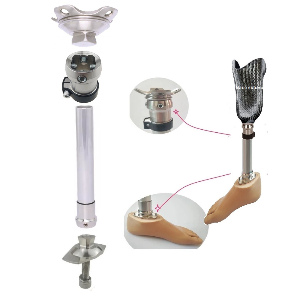 Kit Peças Prótese De Perna Transtibial Tipo Pé Sach - Não acompanha o ...