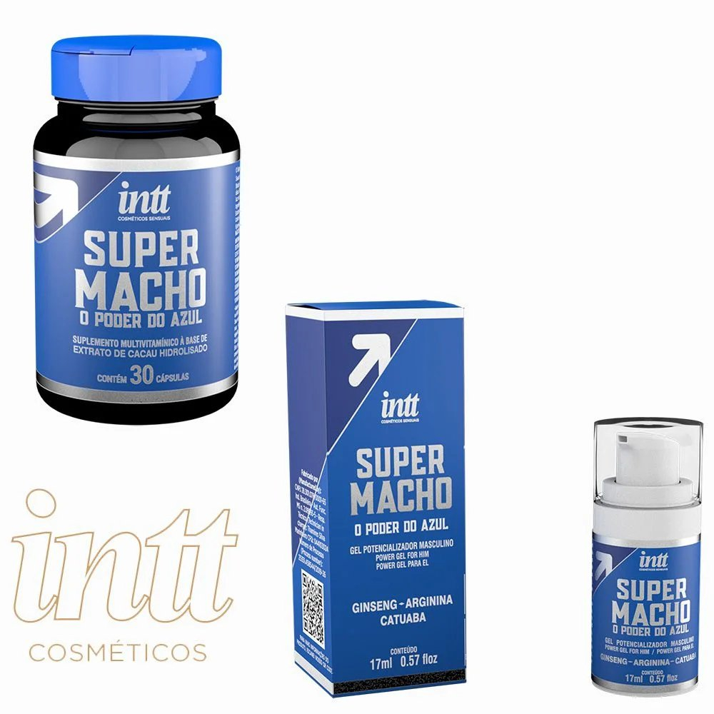 Super Macho Suplemento Multivitamínico Cápsulas + Gel Intt | Shopee Brasil