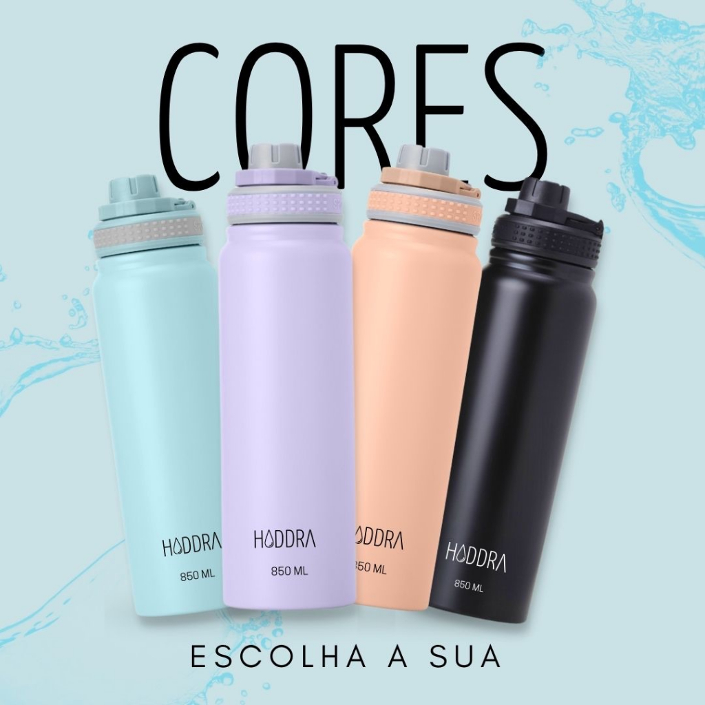 Garrafa Térmica fitness HIDDRA ORIGINAL 850ml 12 horas quente 24hrs ...