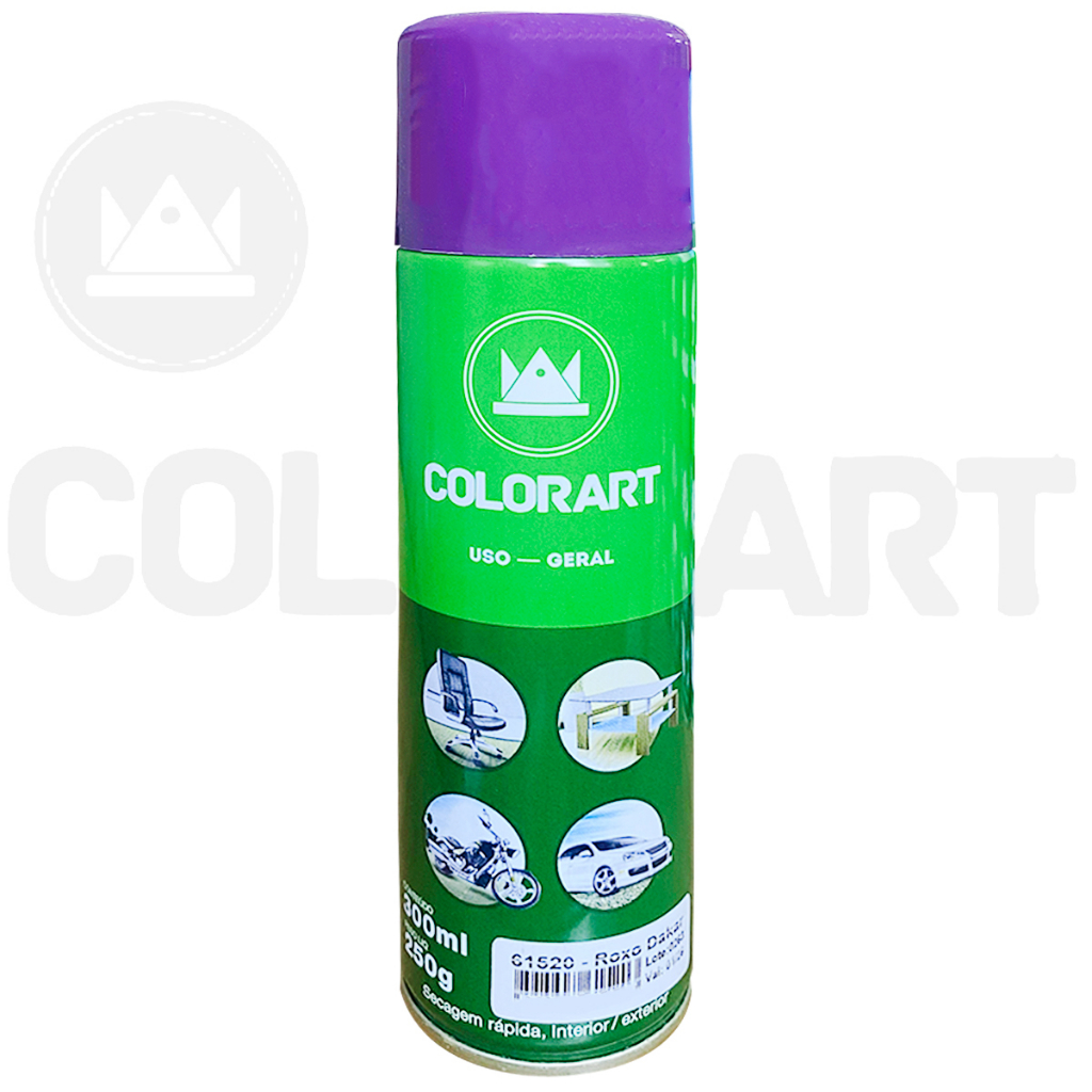 COLORART TINTA ESMALTE ROXO DAKAR BRILHANTE SPRAY 300ML | Shopee Brasil
