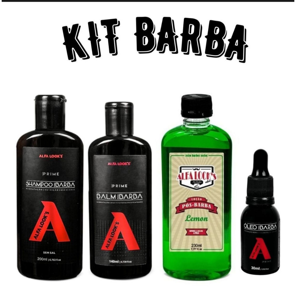 Kit Barbear Completo Alfa Looks Presente Dia Dos Pais | Shopee Brasil