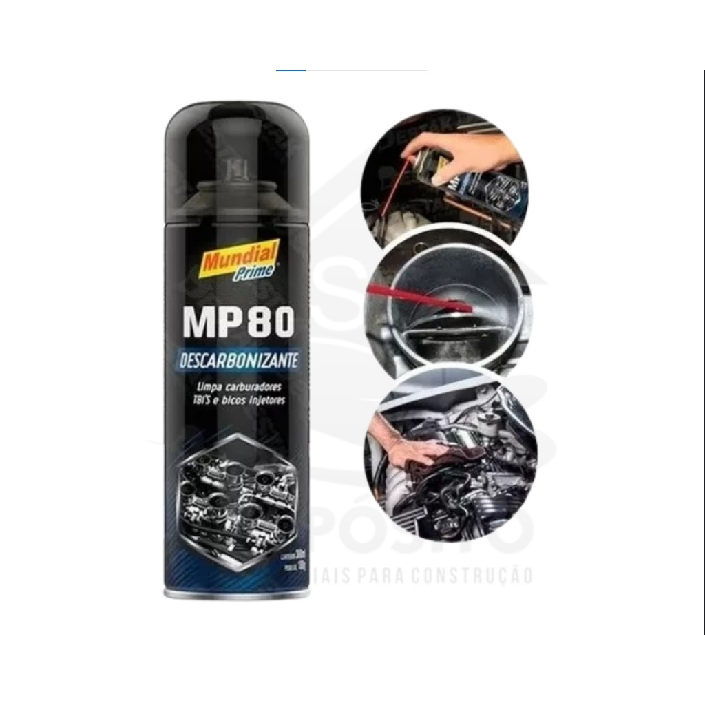 Descarbonizante Spray MP80 300ml Mundial Prime Limpa Carburadores - TBI ...