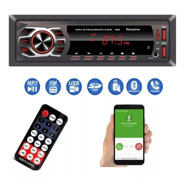 aparelho de som carro automotivo bluetooth pen drive sd Rádio | Shopee Brasil