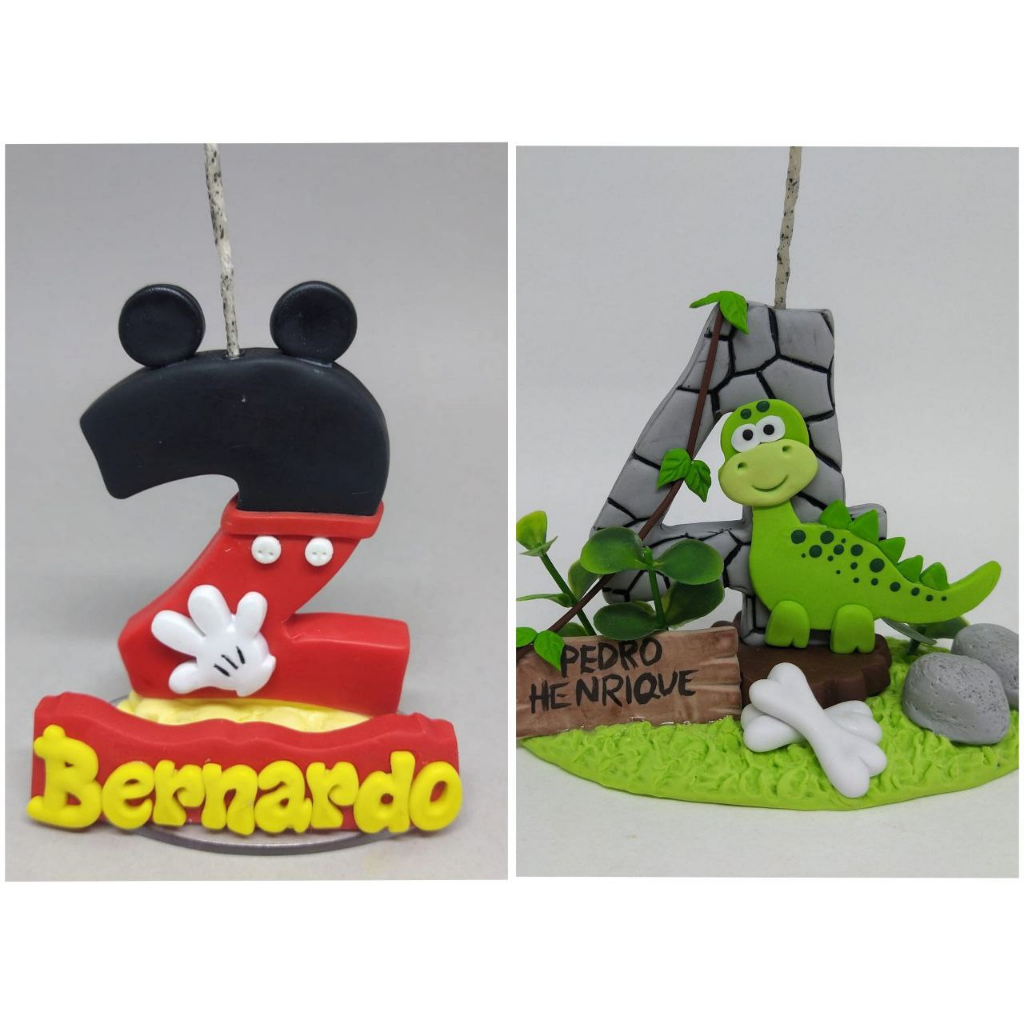 Velas Temáticas masculinas personalizado para topo de bolo aniversário ...