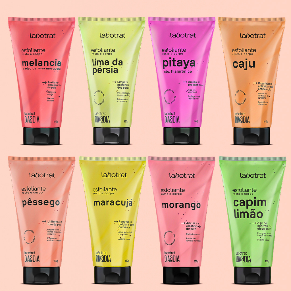 Esfoliantes de Frutas Labotrat Corpo e Rosto Dia a Dia Cuidados Diarios ...