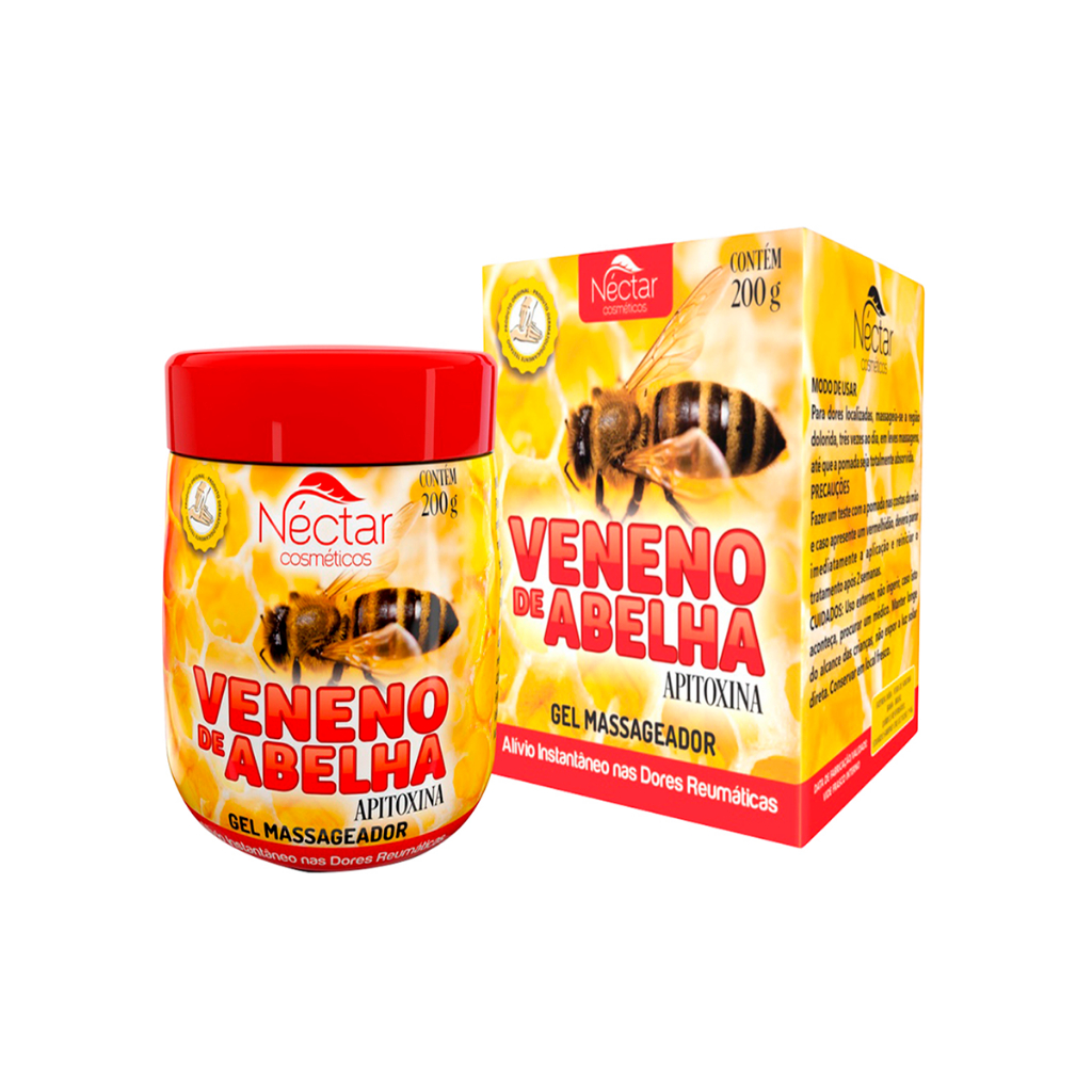 Pomada Massageadora Veneno De Abelha Nectar 200g Creme Gel Para Dor ...