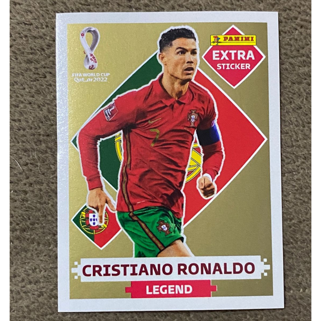 Figurinha da copa original cristiano ronaldo ouro | Shopee Brasil