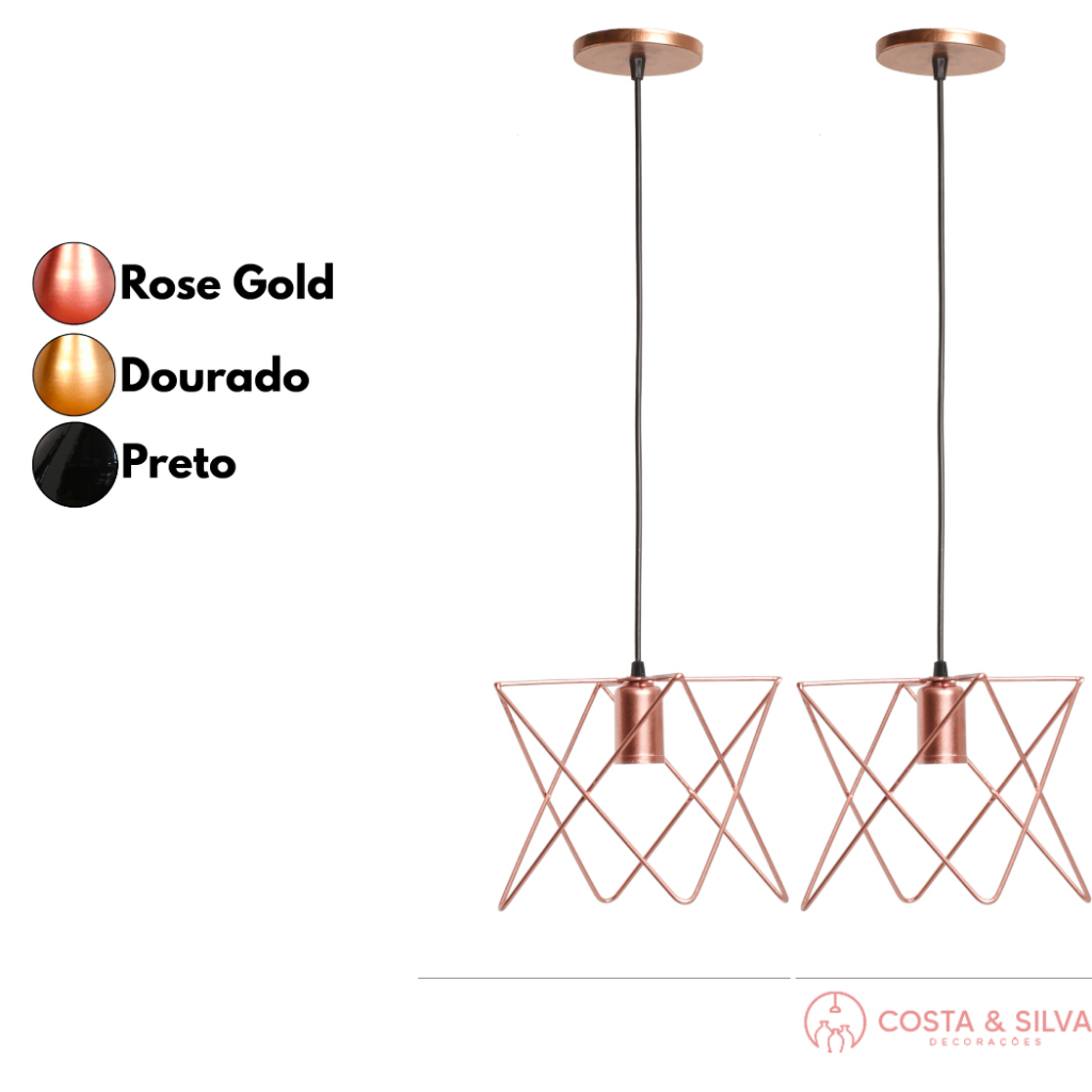 2 Pendente Aramado Estrela Lustre de Teto Luminária industrial Estilo ...