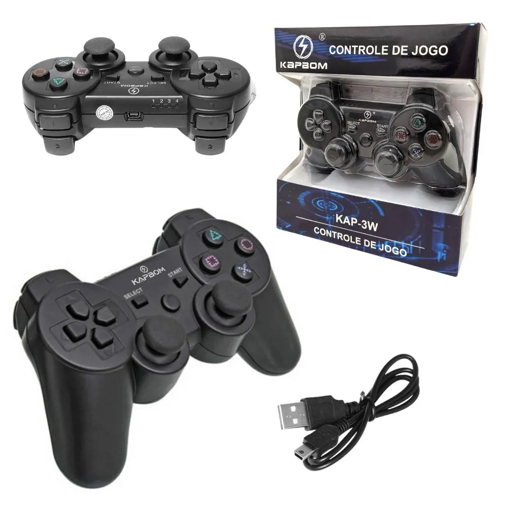 Controle Ps3 Playstation 3 Gamepad Dualshock Sem Fio Wireless ...